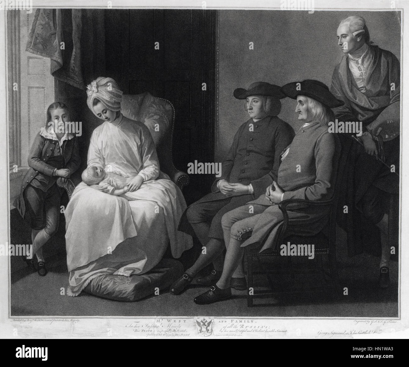 This family portrait by Georg Siegmund Facius showcases the West family ...