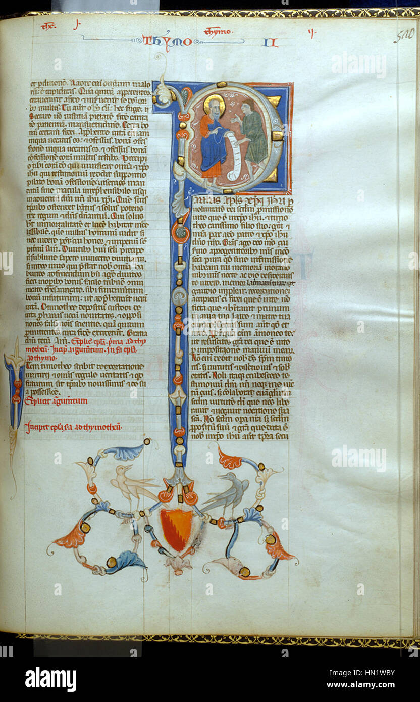 A leaf from the Bentivoglio Bible, illustrated by the Miniatore di S ...