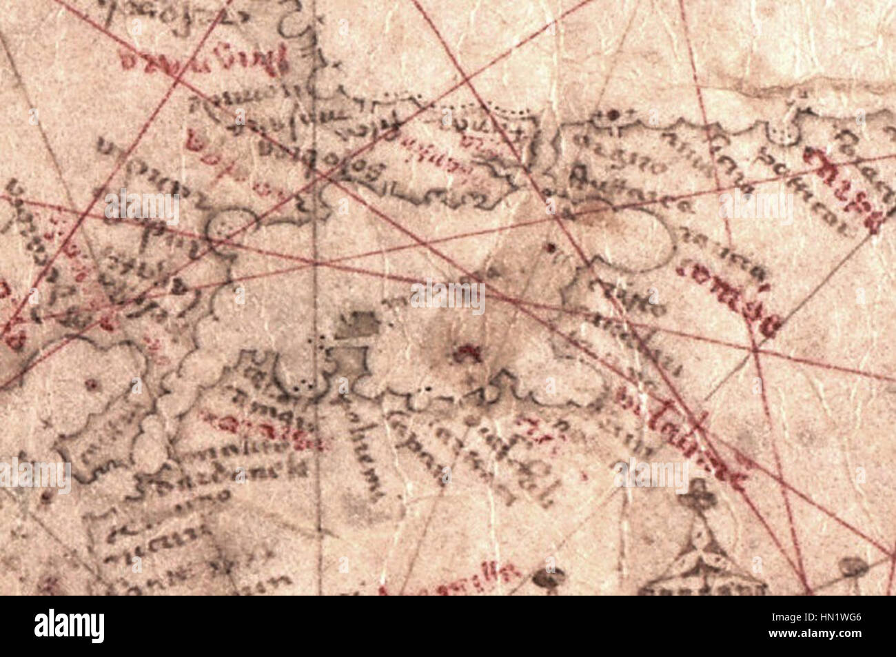 The *Nautical Chart of the Mediterranean*, created in the 15th century ...