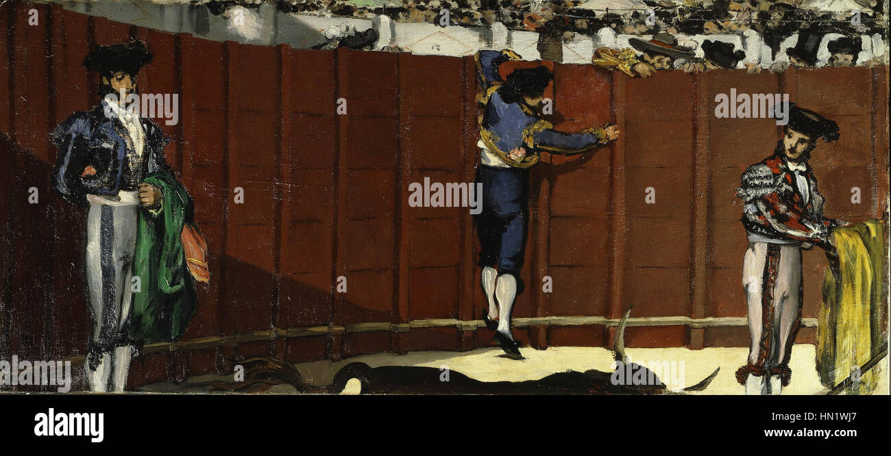 'The Bullfight' (1864) by Édouard Manet captures a dramatic scene of a ...