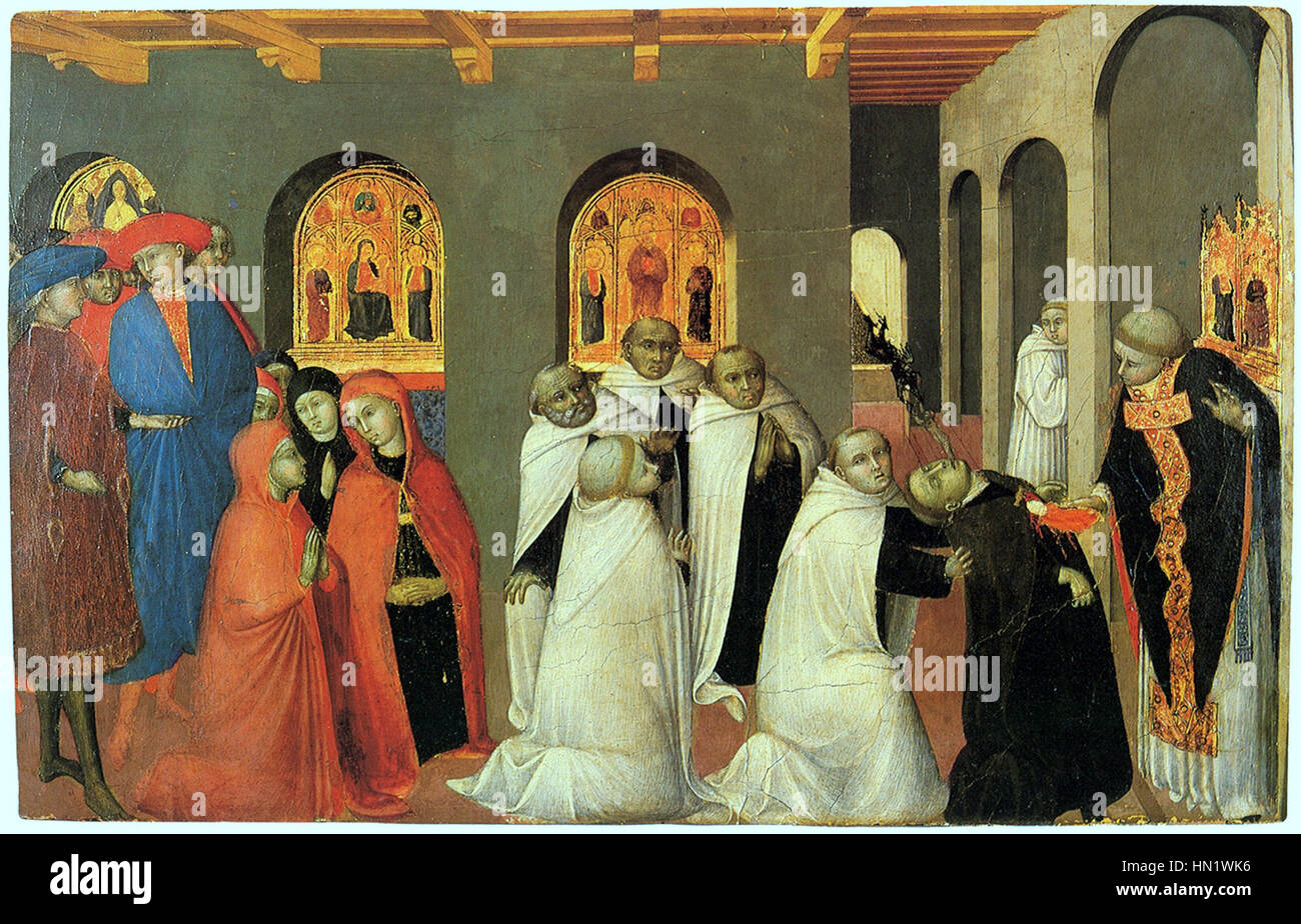'The Miracle of the Sacrament' by Sassetta depicts a religious scene ...