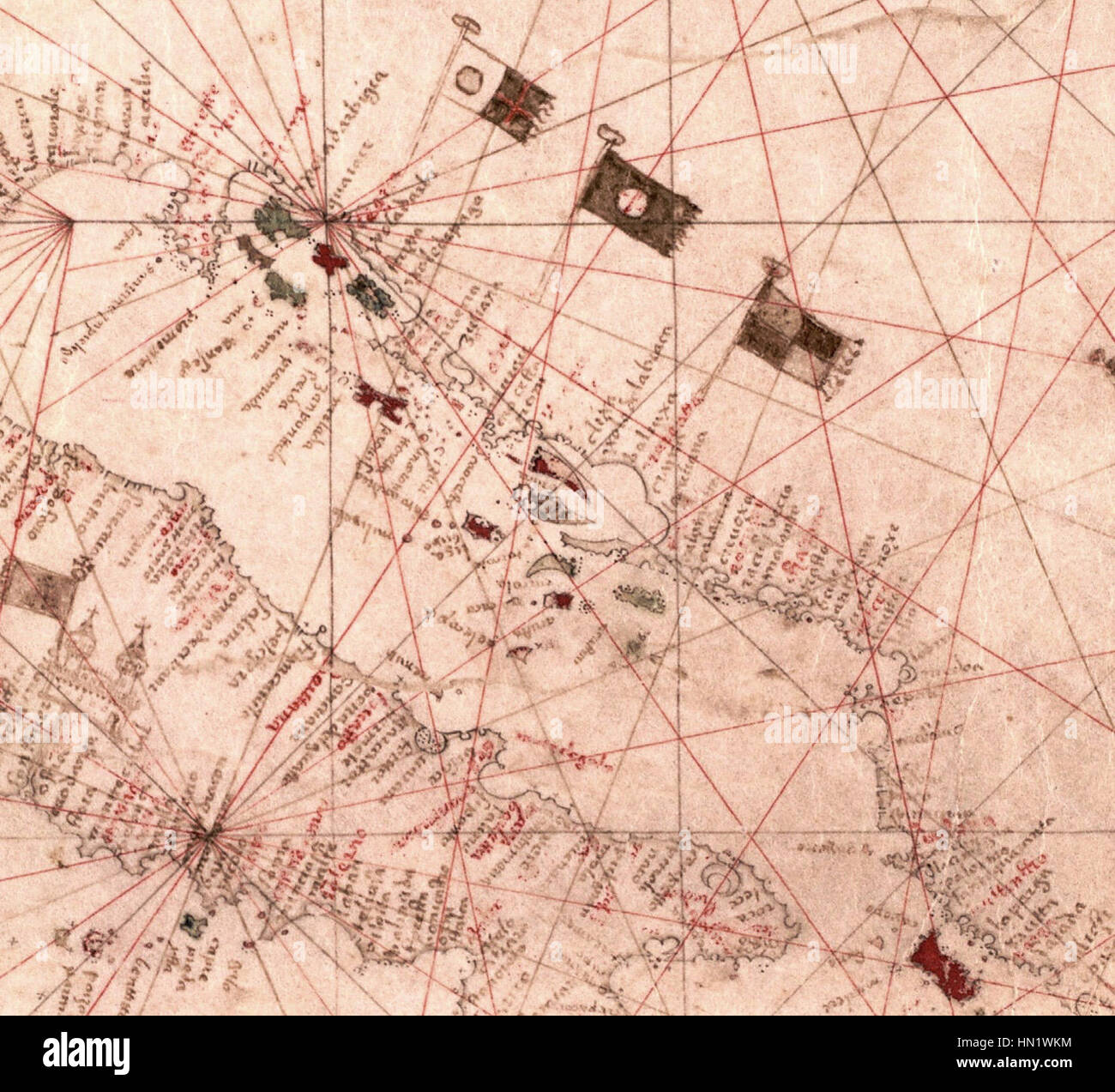 Nautical chart of the Mediterranean area, including Europe with British ...
