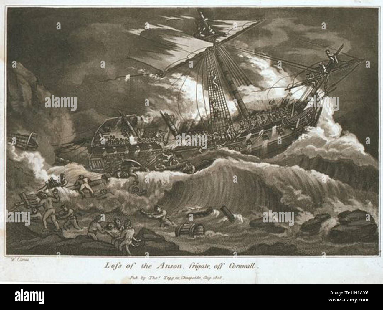 Loss of the Anson Stock Photo - Alamy