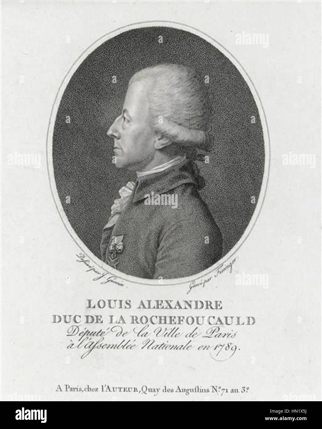 Louis Alexandre de La Rochefoucauld d'Enville Stock Photo - Alamy
