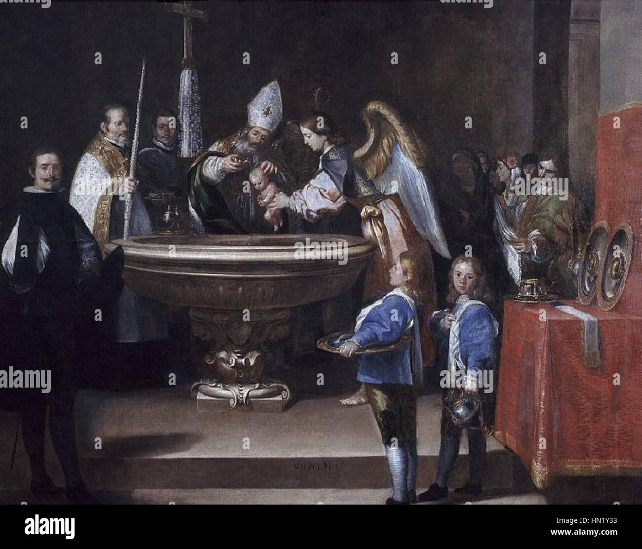 MBACO-antonio del castillobautismo de san francisco Stock Photo - Alamy