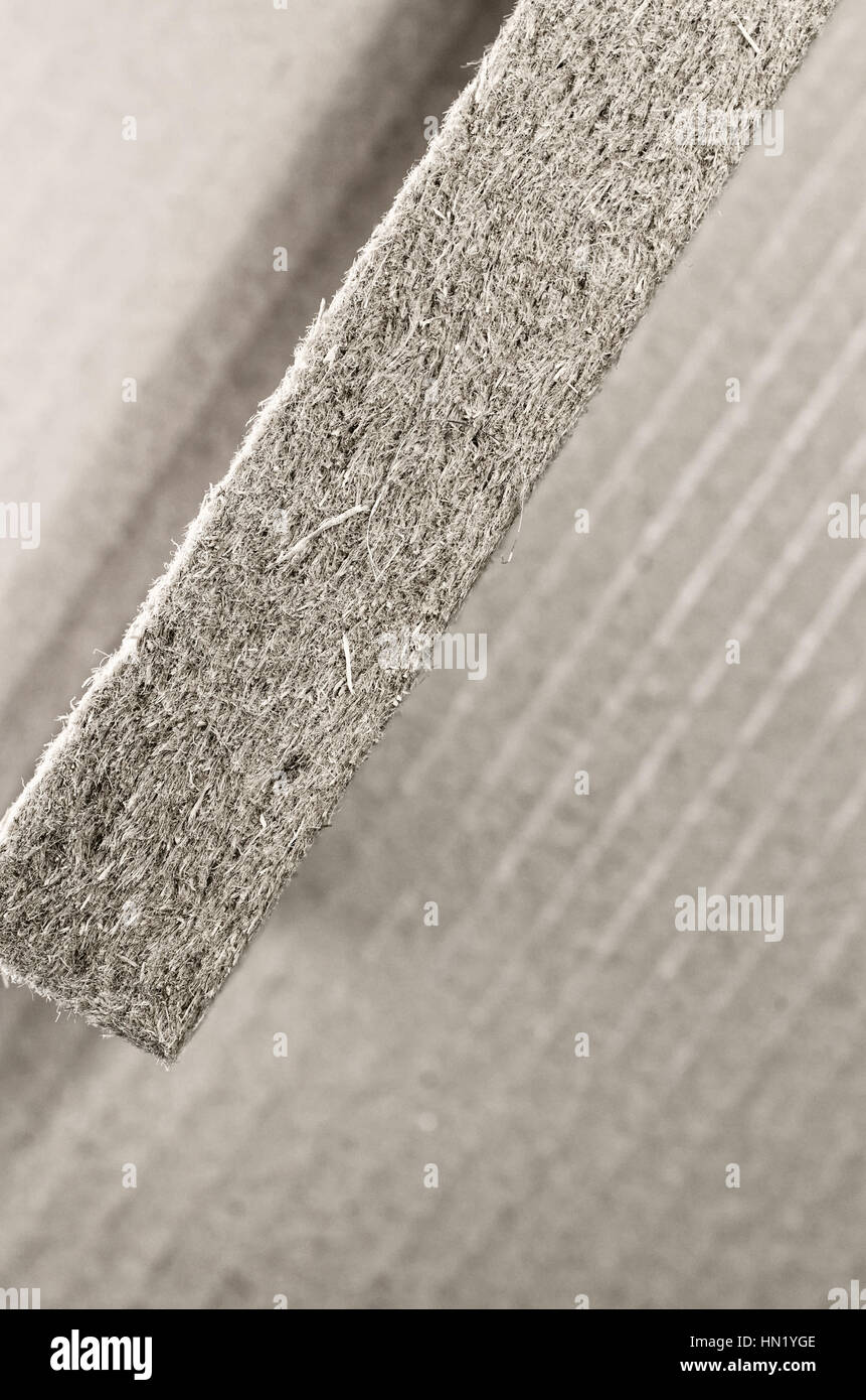 thermal insulating compressed hemp fiber panel - top view Stock Photo ...