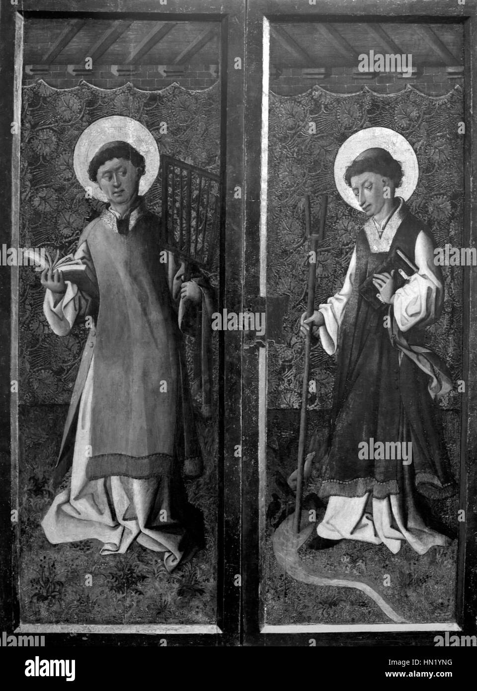 Church triptych Black and White Stock Photos & Images - Alamy