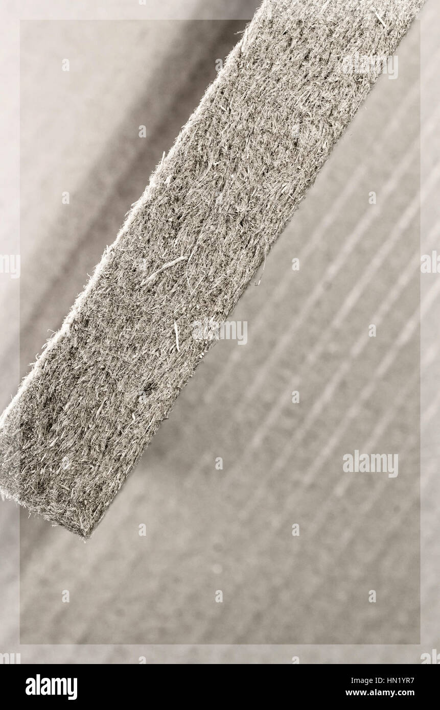 thermal insulating compressed hemp fiber panel - top view Stock Photo ...