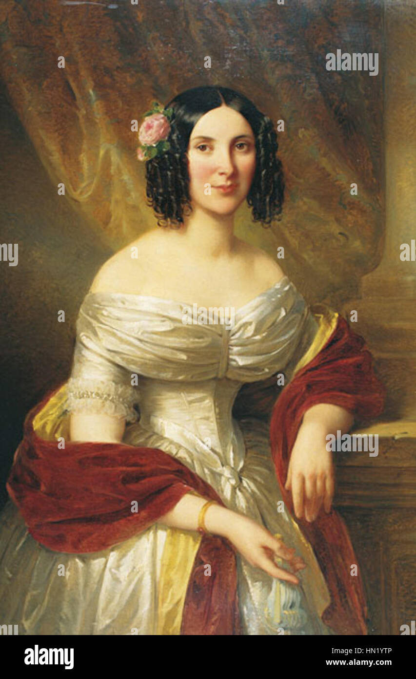 Mihael Stroj's portrait of Therese Proch is a 19th-century work that ...