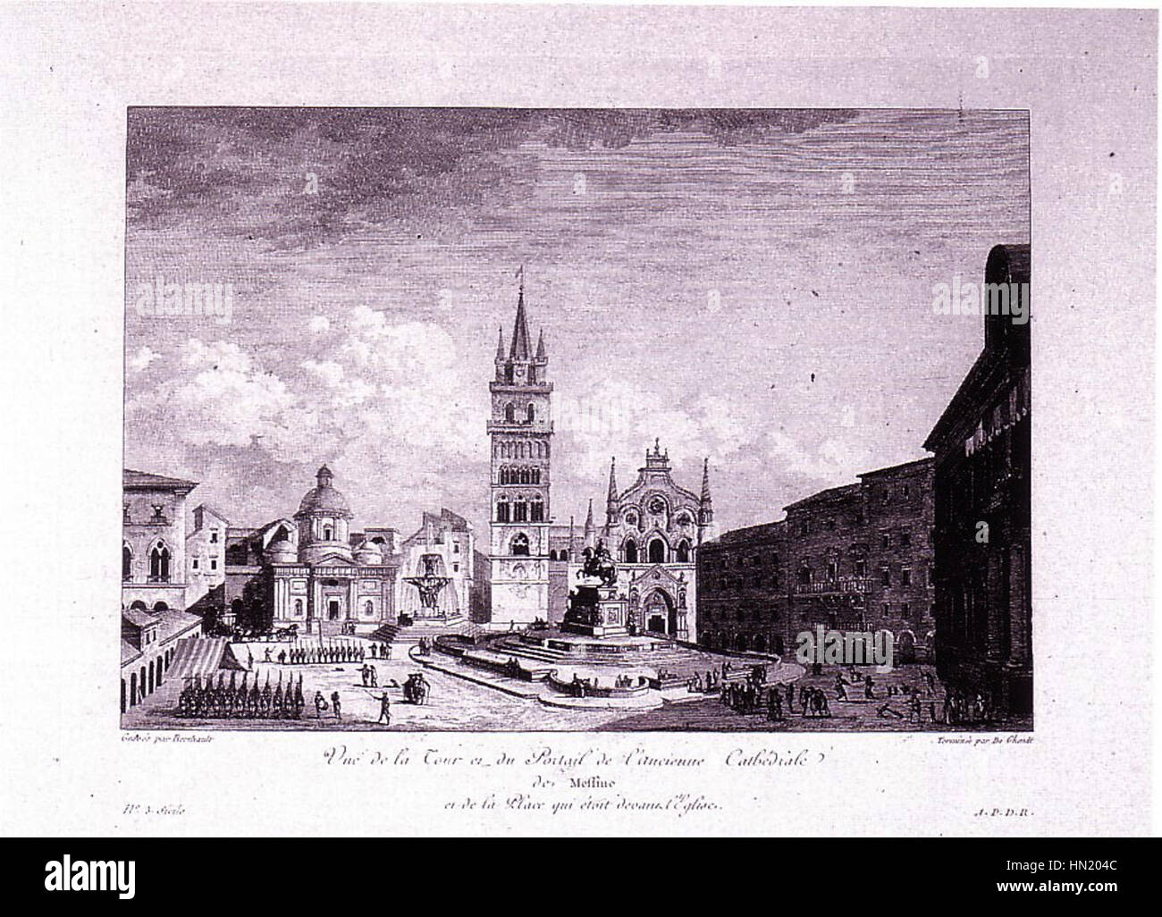 The Bell Tower, or Campanile, in Messina, Italy, is a historical ...