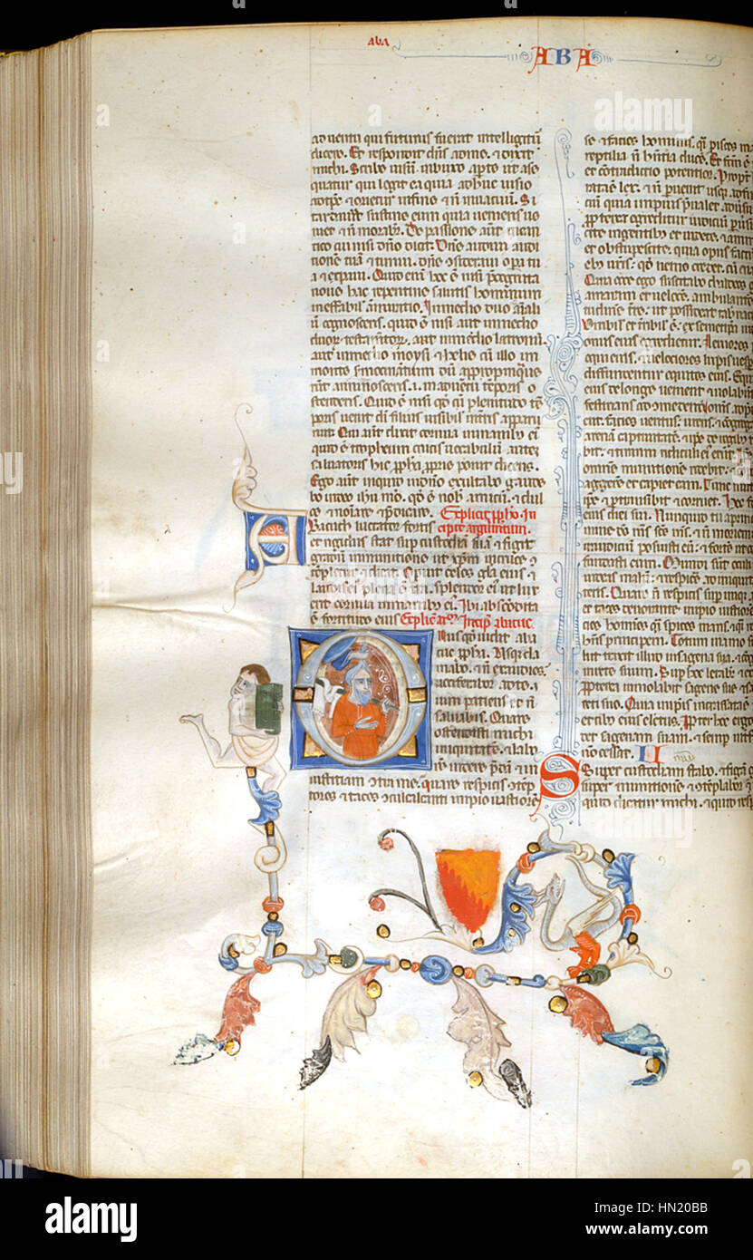 Miniatore di S Alessio in Bigiano - Leaf from Bentivoglio Bible ...