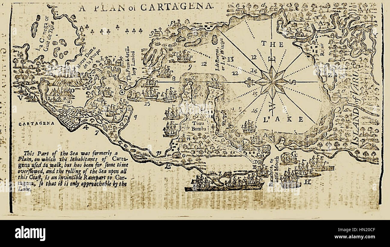 This 18th-century map of Cartagena illustrates the coastal city’s ...