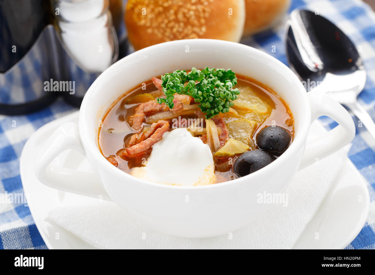Bowl of soup Stock Photo - Alamy