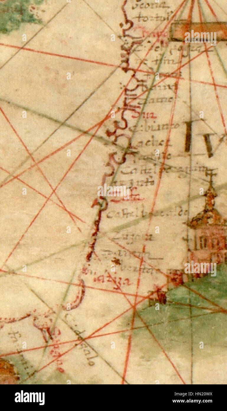 Nautical chart of Mediterranean area, including Europe with British ...