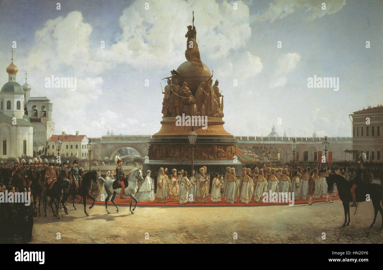 The 'Millennium of Russia' painting depicts key moments in Russian ...