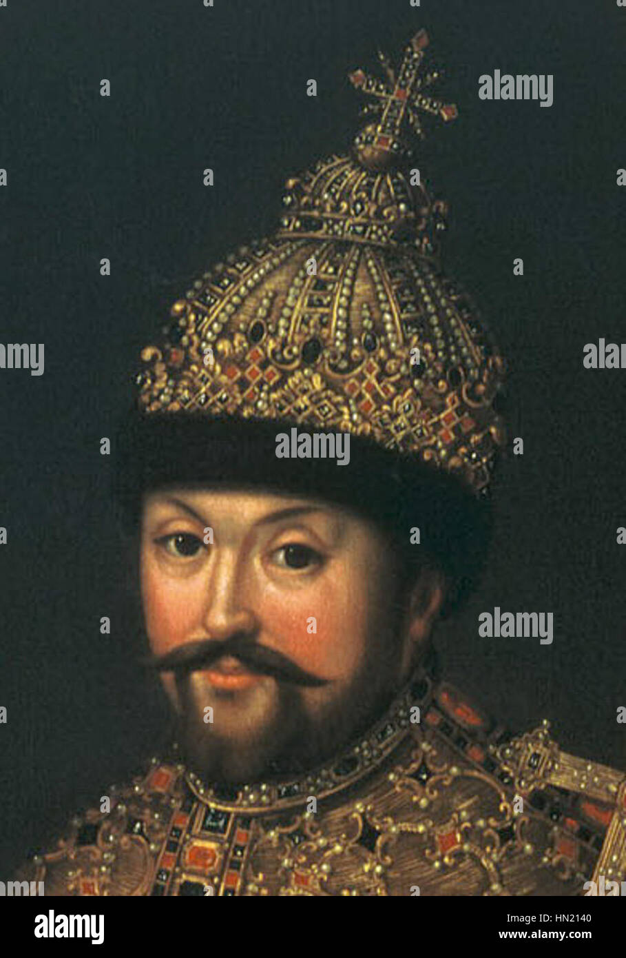 The detailed portrait of Tsar Michael I of Russia by Wedekind captures ...
