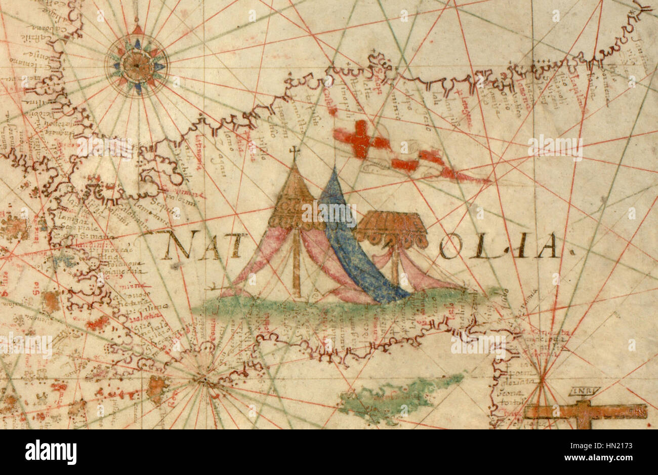Nautical chart of Mediterranean area, including Europe with British ...