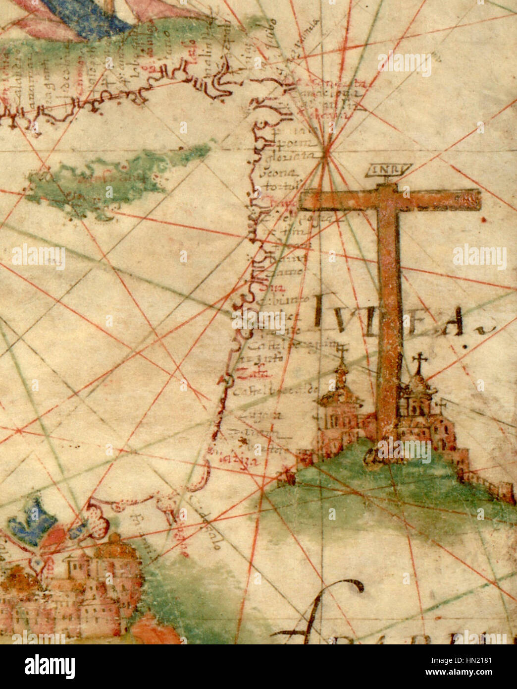 Nautical chart of Mediterranean area, including Europe with British ...