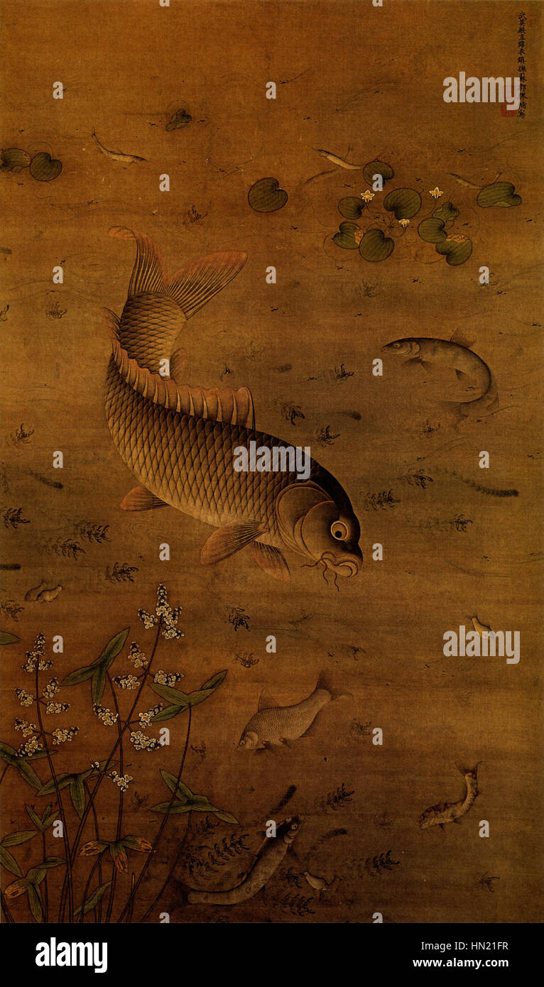 Miao Fu-Fish and Aquatic Grass Stock Photo - Alamy
