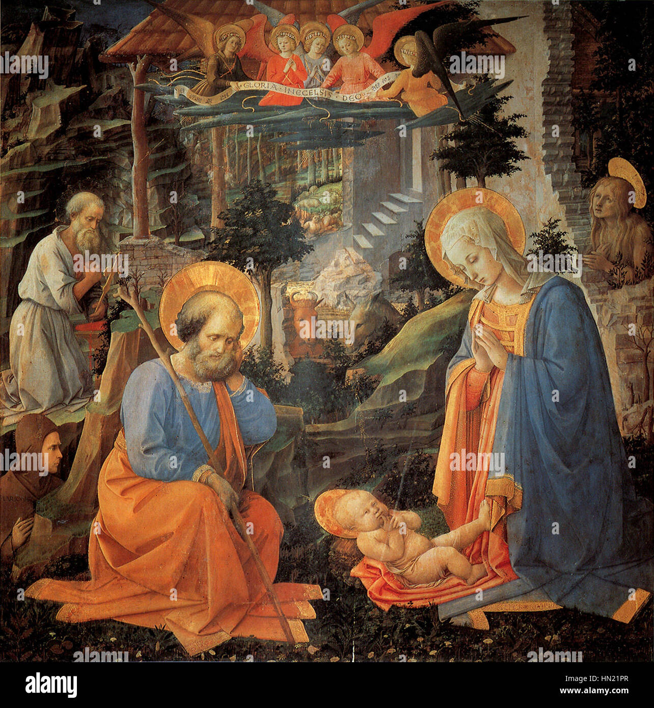 *Adorazione di Annalena* by Filippo Lippi is an early Renaissance painting depicting the ...