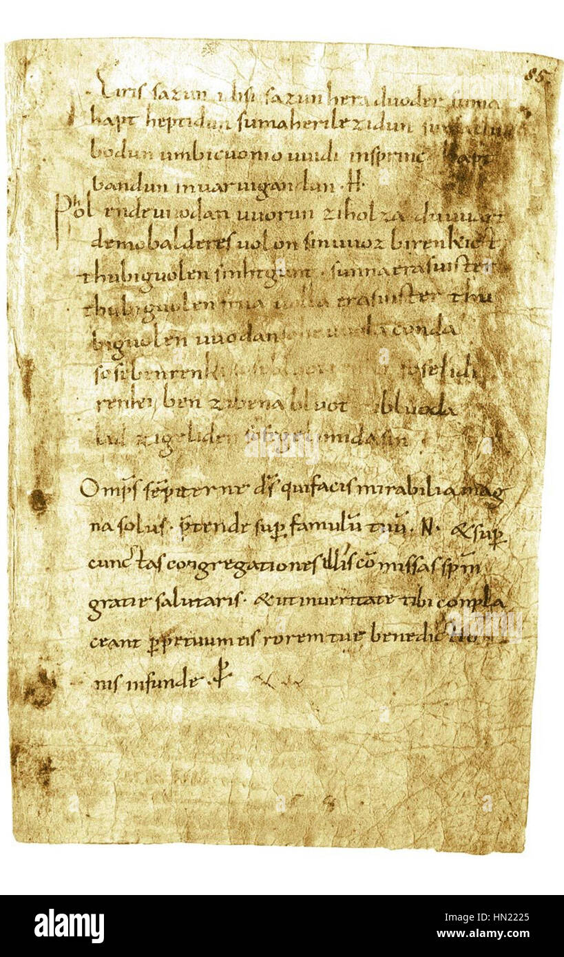 The 'Merseburger Zaubersprüche' is a medieval German manuscript ...