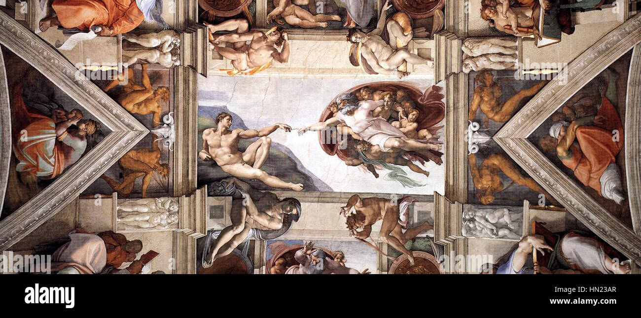 Michelangelo creation of adam hi-res stock photography and images - Alamy