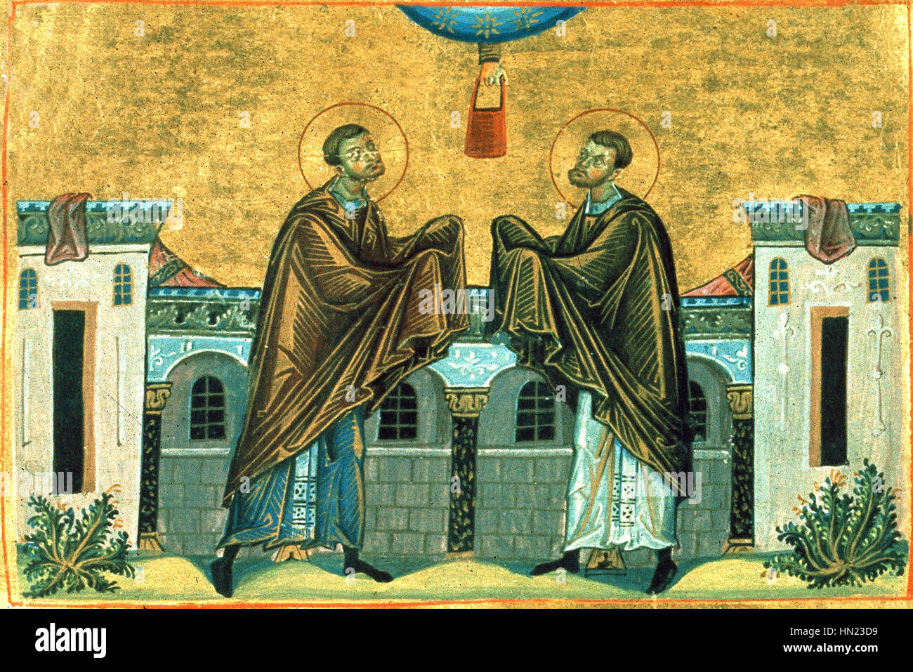 The 'Menologion of Basil' is a Byzantine illuminated manuscript that ...