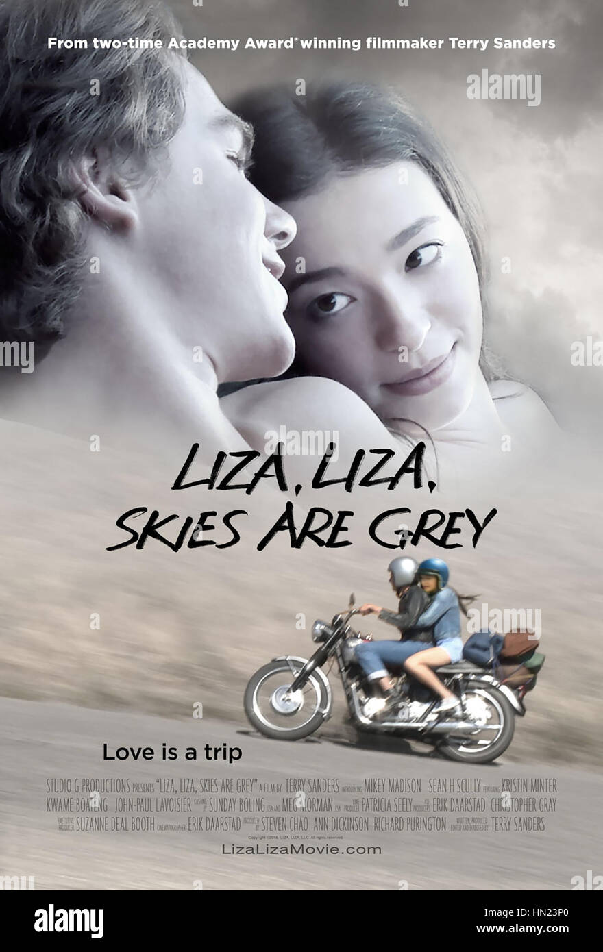 LIZA, LIZA, SKIES ARE GREY, poster, from left: Mikey Madison, Sean H ...