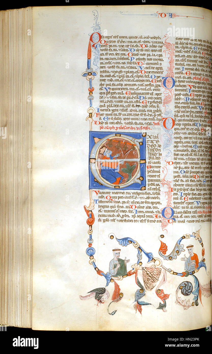 The 'Leaf from Bentivoglio Bible' by Miniatore di S. Alessio in Bigiano ...