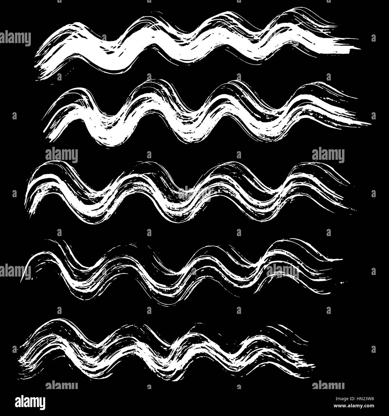 Ink vector brush strokes background. Vector illustration. Grunge wave ...