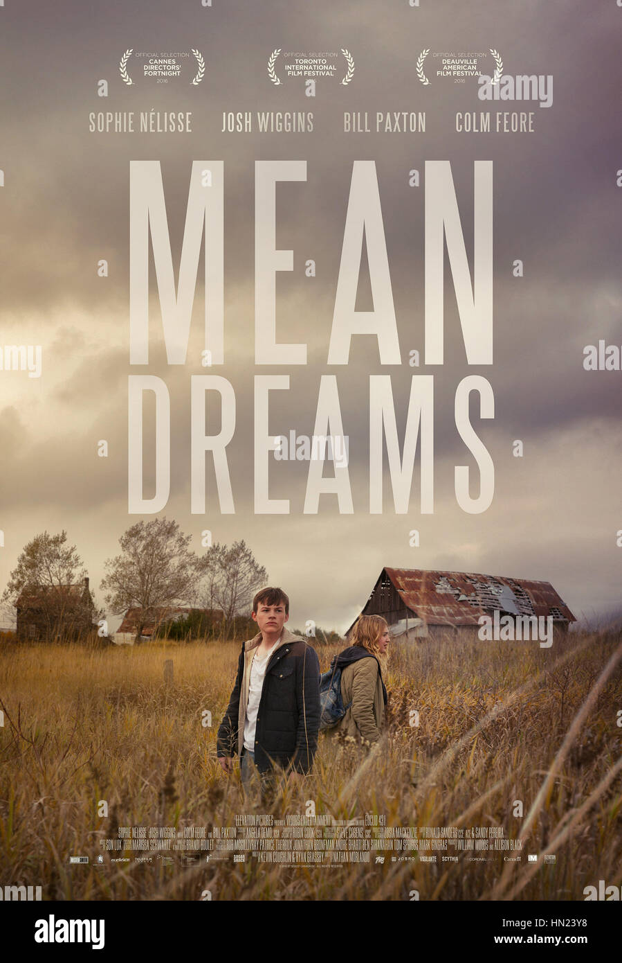 MEAN DREAMS, Canadian poster, from left: Josh Wiggins, Sophie Nelisse ...
