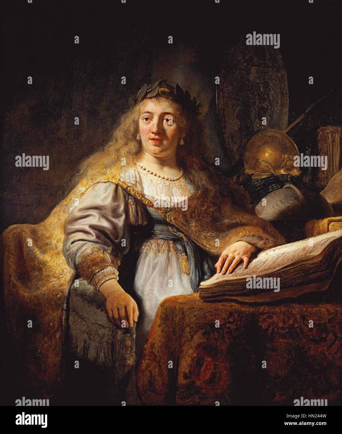 Minerva, by Rembrandt (1635 Stock Photo - Alamy
