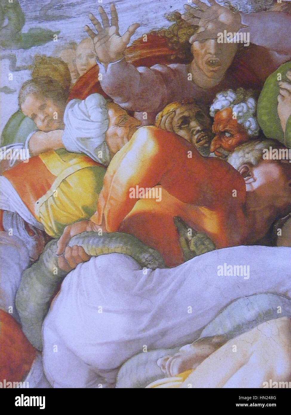 The detail of the brass serpent in Michelangelo’s Sistine Chapel ...