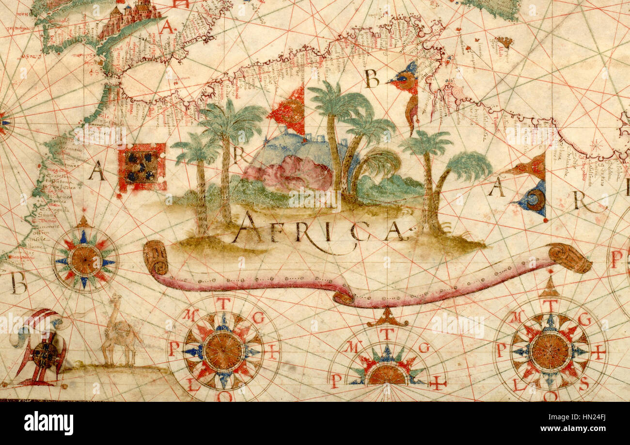 Nautical chart of Mediterranean area, including Europe with British ...