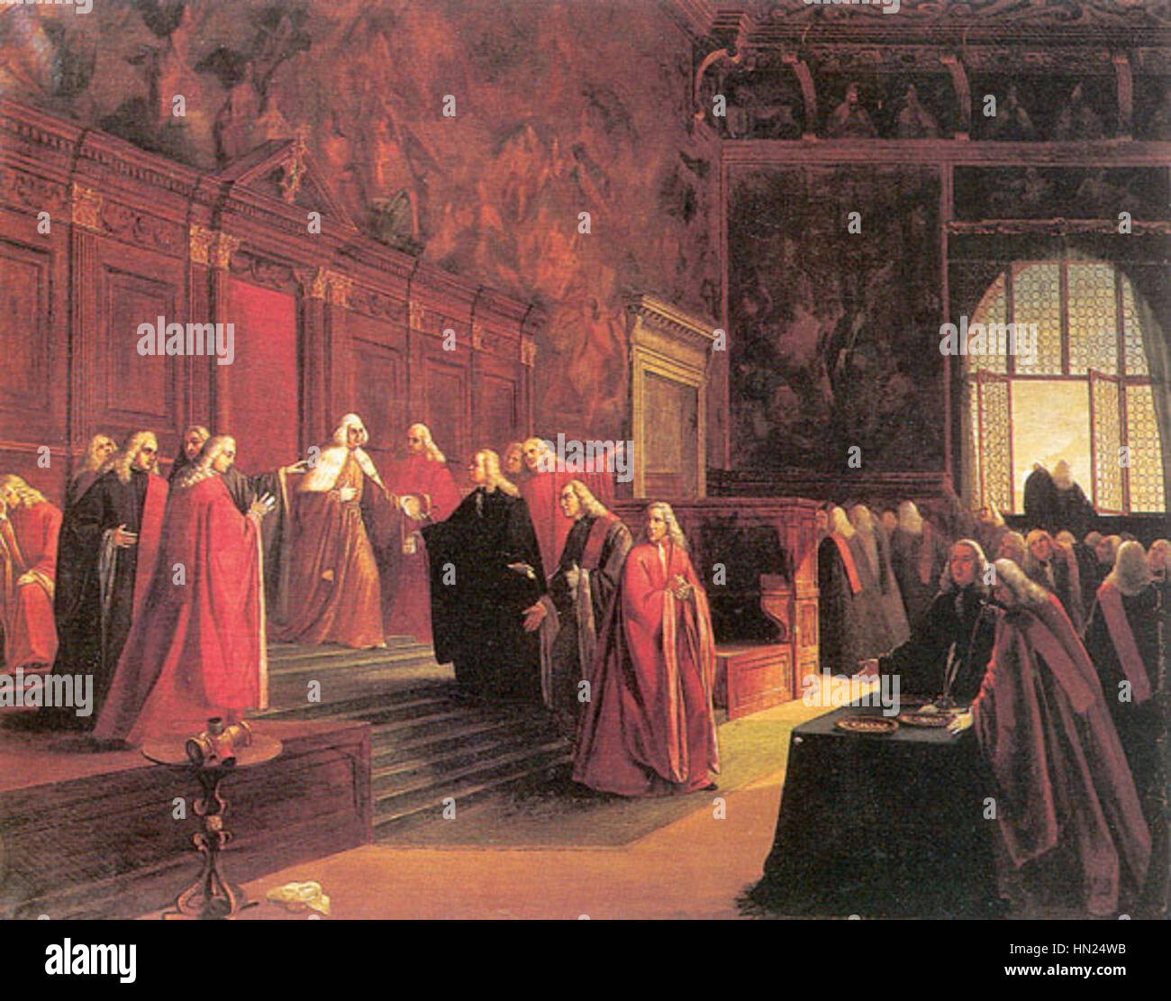 The abdication of Daniele Manin, the leader of the Venetian Republic ...