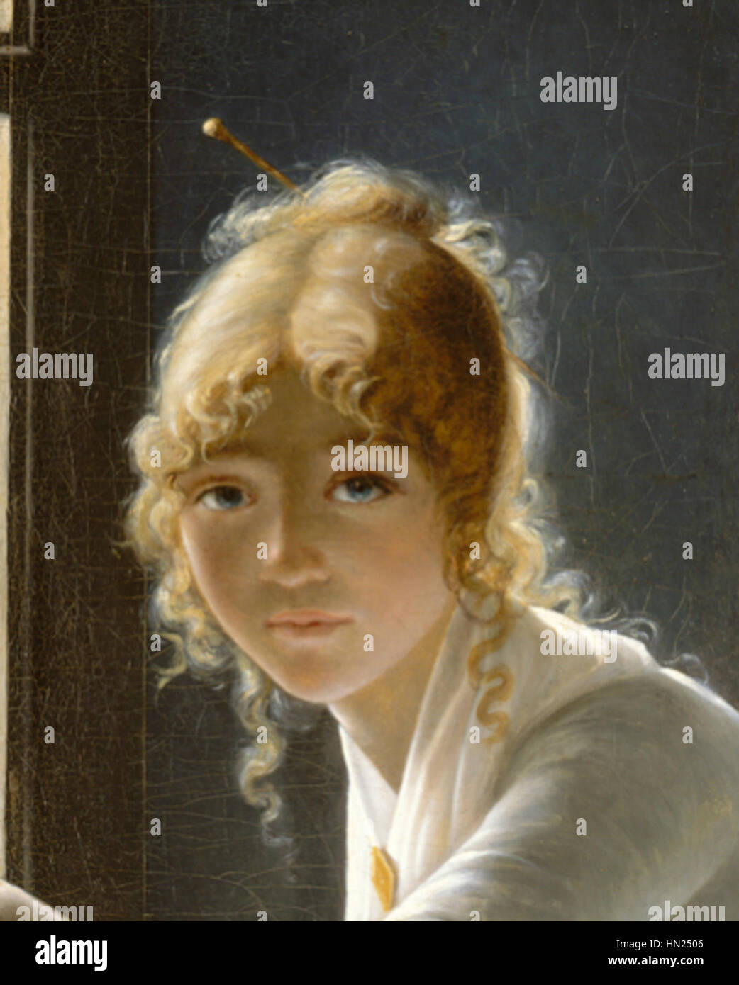 Marie-Denise Villers' 1801 portrait features a delicate representation ...