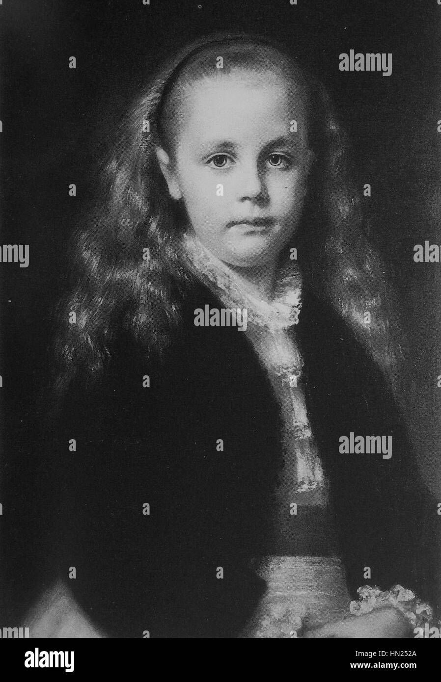 The portrait by Magnus Helene von Magnus from 1867 displays the subject ...