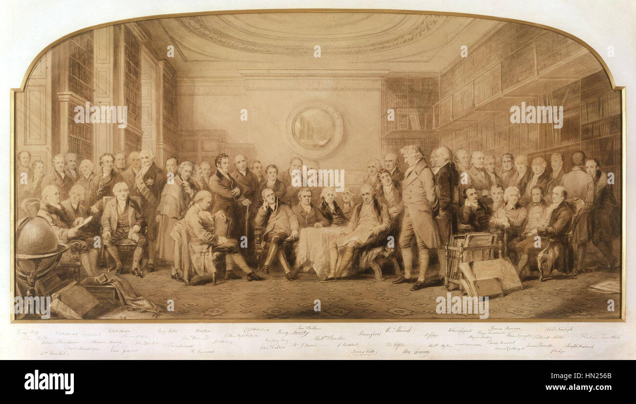 Sir John Gilbert’s 'Men of Science Living in 1807-8' portrays prominent ...