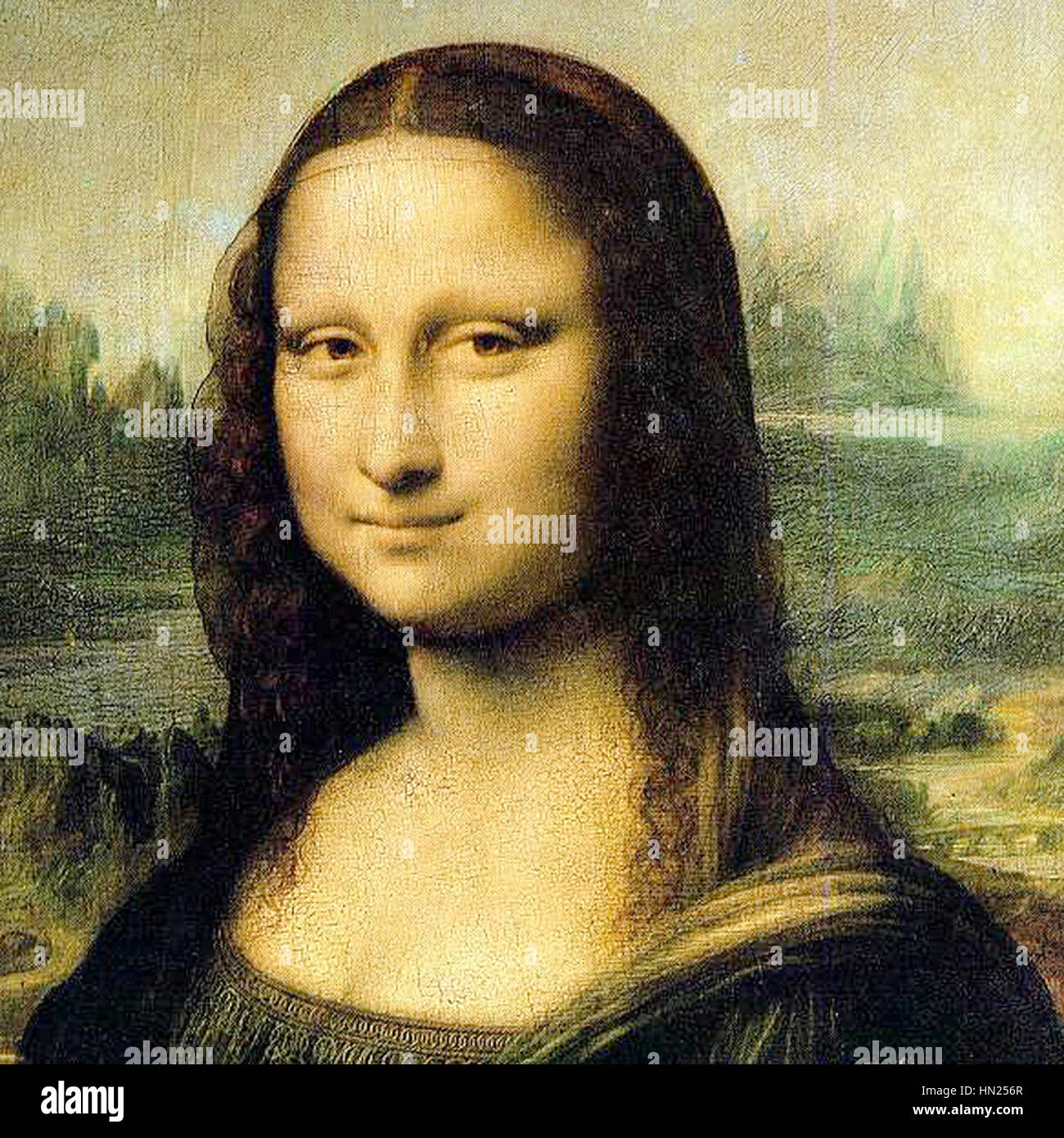 Mona Lisa face 800x800px Stock Photo - Alamy