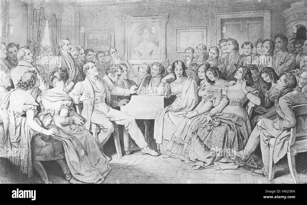 Moritz von Schwind Schubertiade large Stock Photo - Alamy