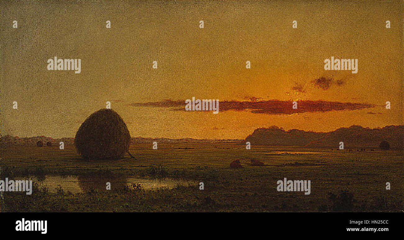 Martin Johnson Heade - Sunset, Newburyport Meadows Stock Photo - Alamy