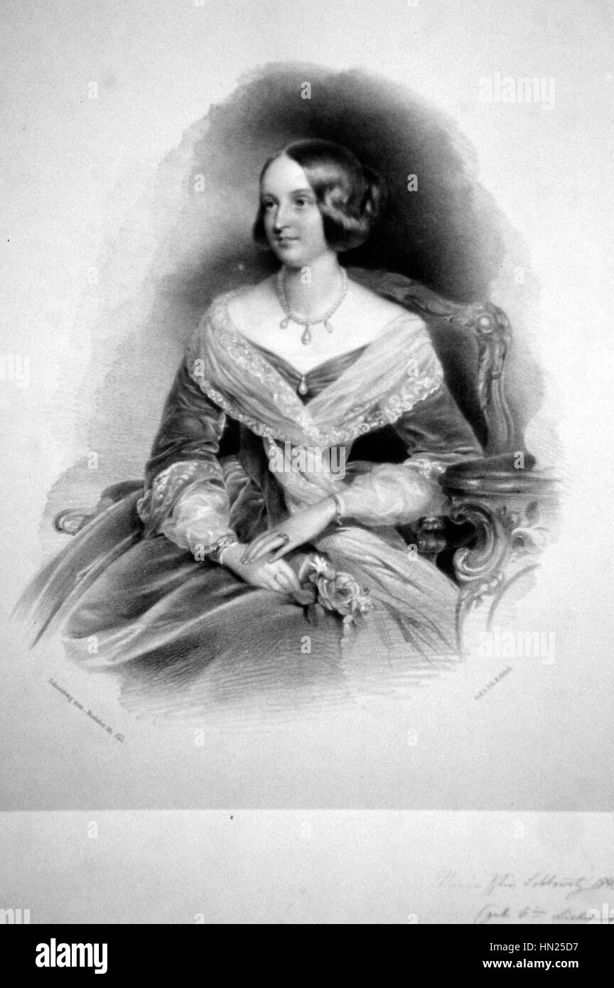 Marie Lobkowitz Litho Stock Photo - Alamy