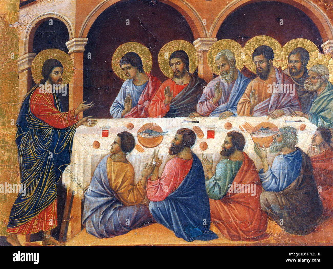 The 'Maestà' by Duccio di Guevara is a famous altarpiece that features ...