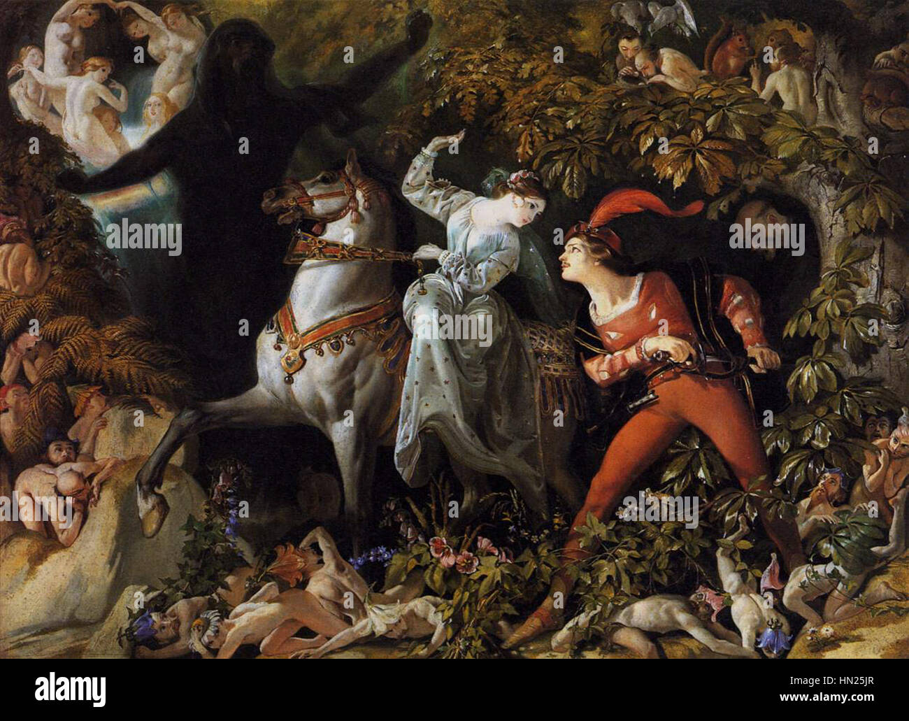 Maclise, Daniel - A Scene from Undine - 1843 Stock Photo - Alamy