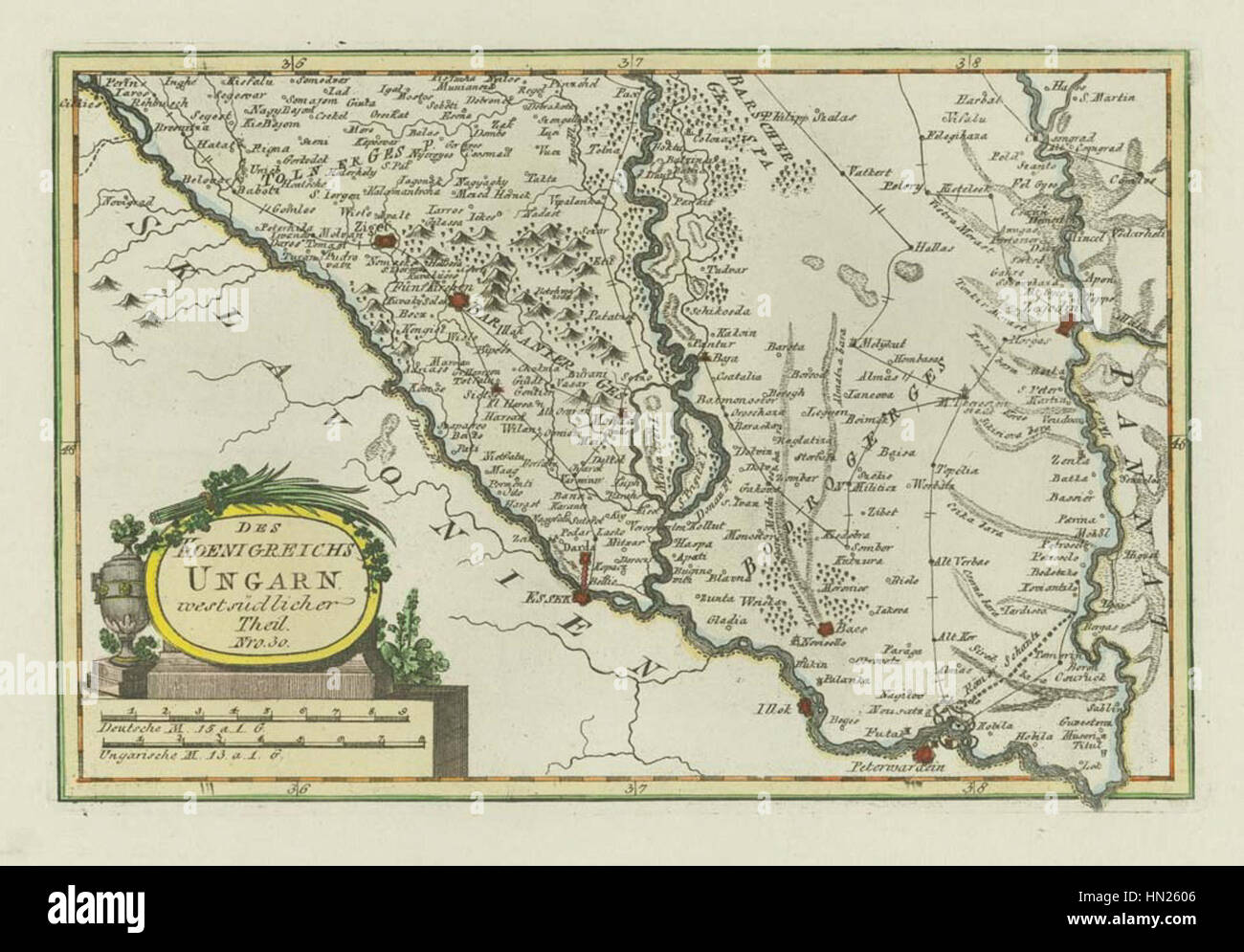 This historical map of Hungary, created in 1791 by Reilly, provides a ...