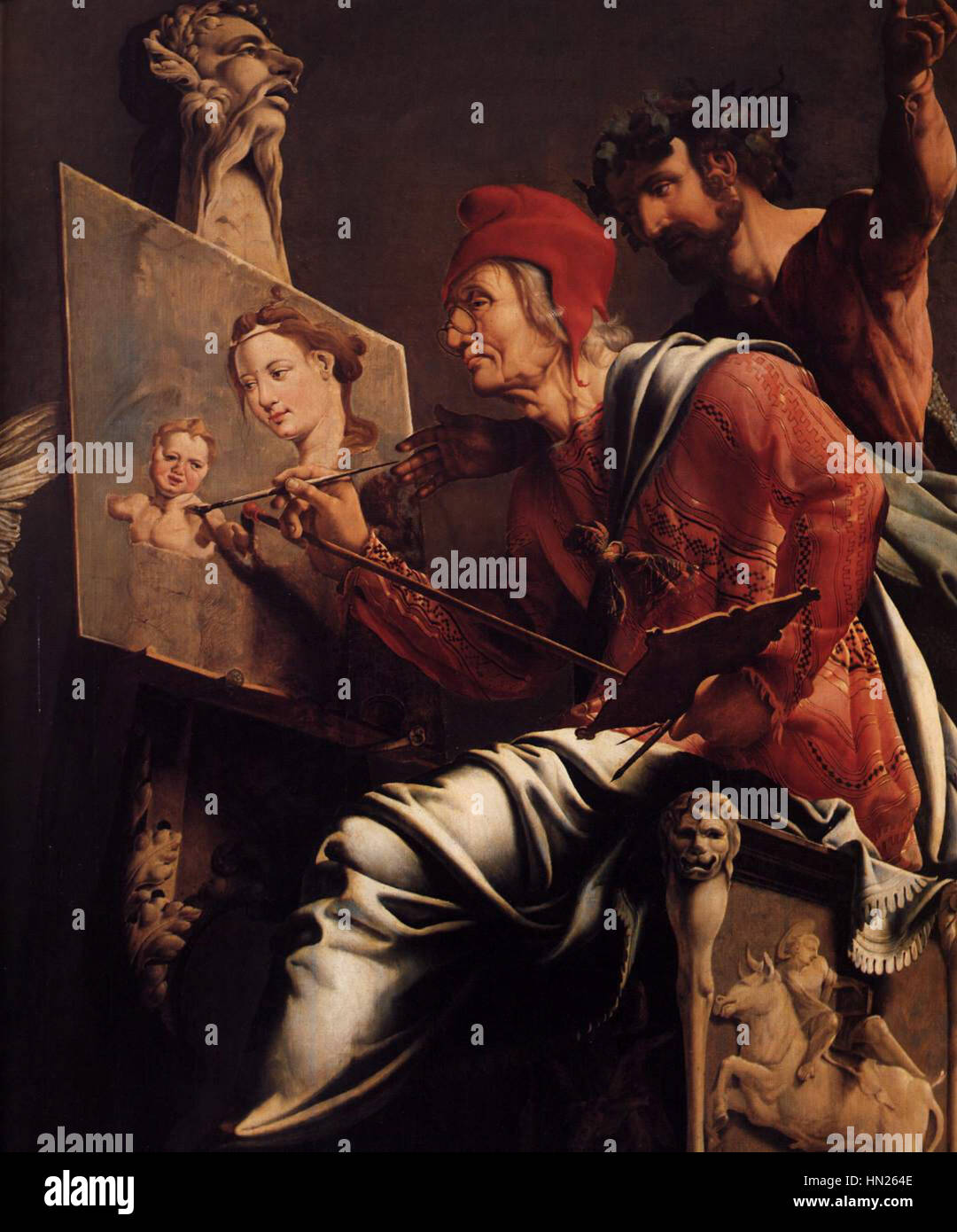 Maarten van Heemskerck's painting 'St Luke Painting the Virgin and ...