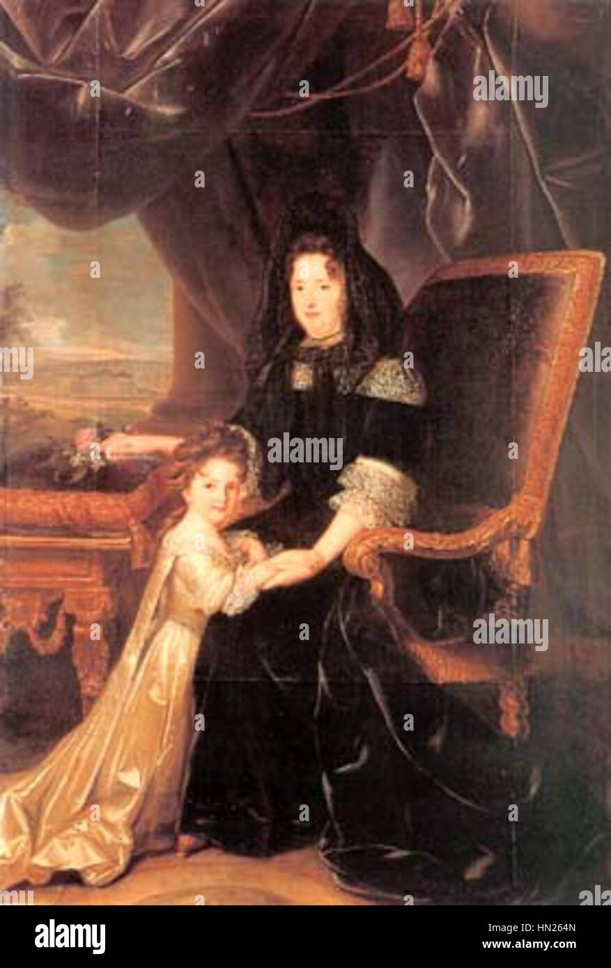 A portrait of Madame de Maintenon, painted by Louis Elle. The painting ...