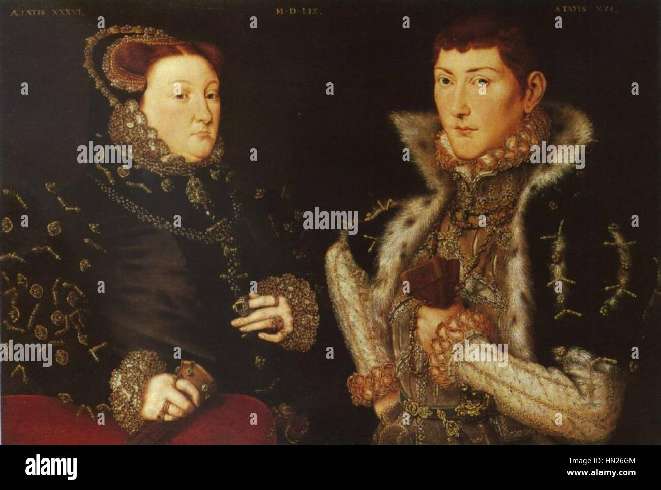 Mary Nevill and Gregory Fiennes Baron Dacre Stock Photo - Alamy