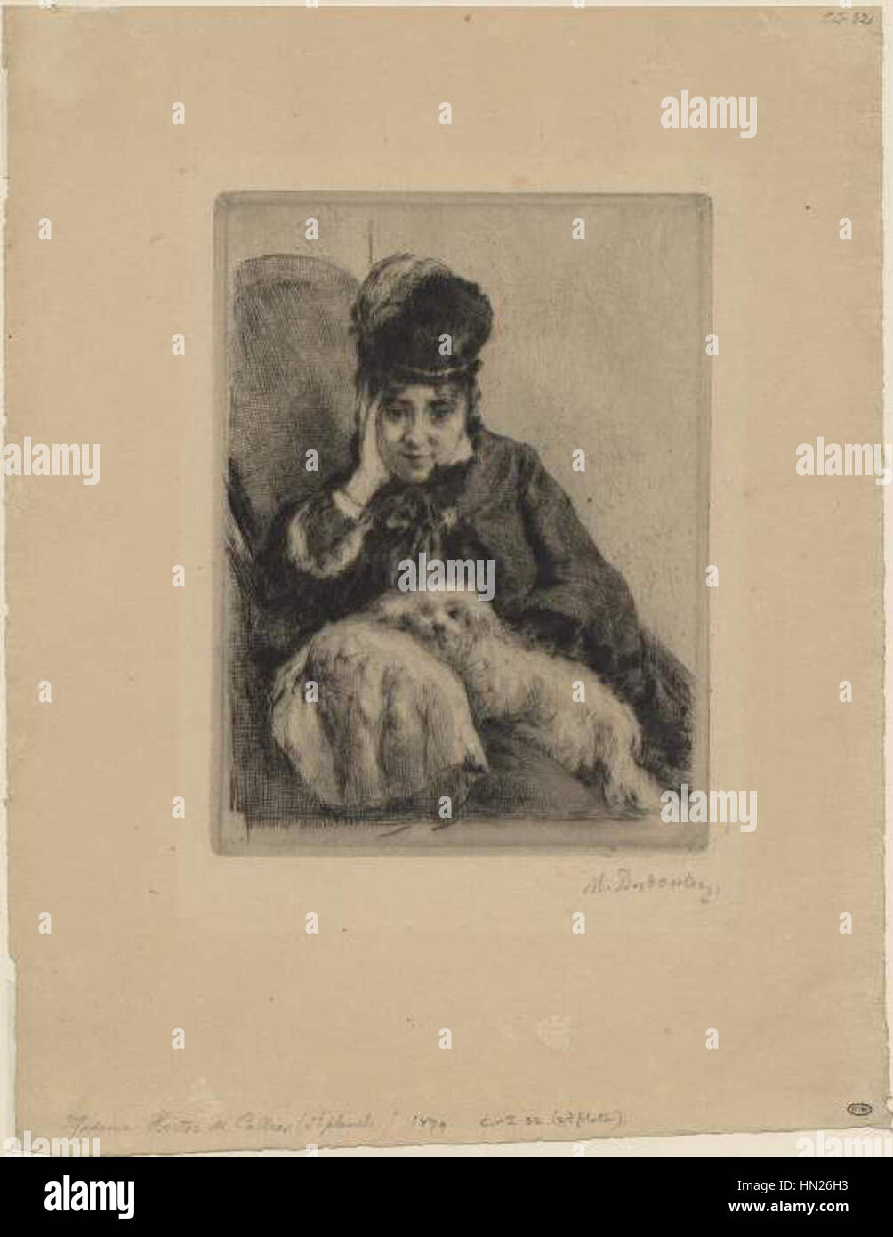 The portrait of Nina de Callias by Marcellin Desboutin features a ...