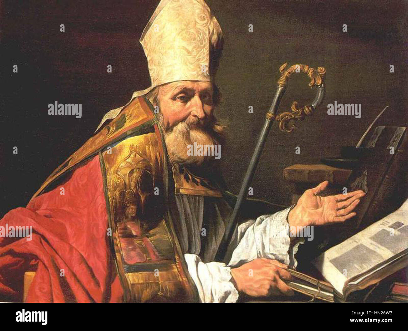 Matthias Stom - St Ambrose - WGA21804 Stock Photo - Alamy